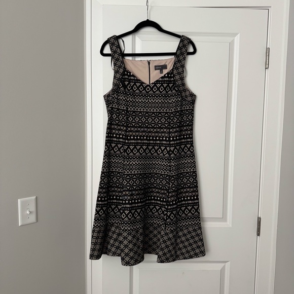 Donna Ricco | Dresses | Donna Ricco Black And White Aline Midi Dress ...